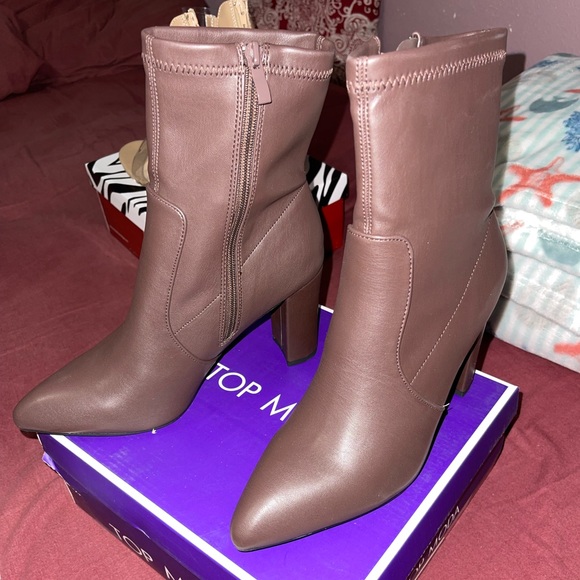 TOP Moda | Shoes | New Top Moda Chocolate Brown Heel Boots | Poshmark